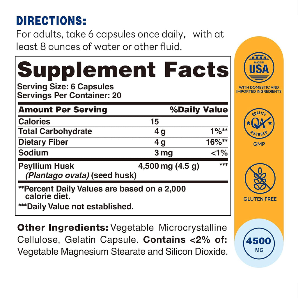 high fibre psyllium husks supplement