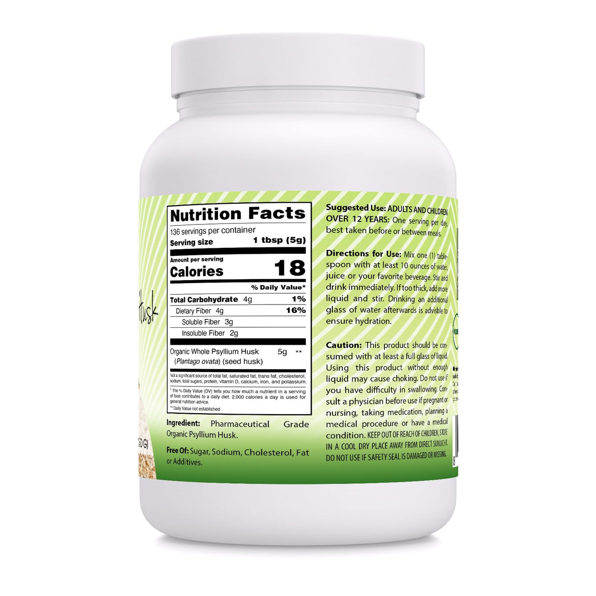High-fibre psyllium powder for gut health