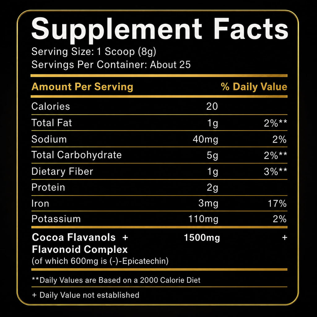 High flavanol cocoa for improved performance