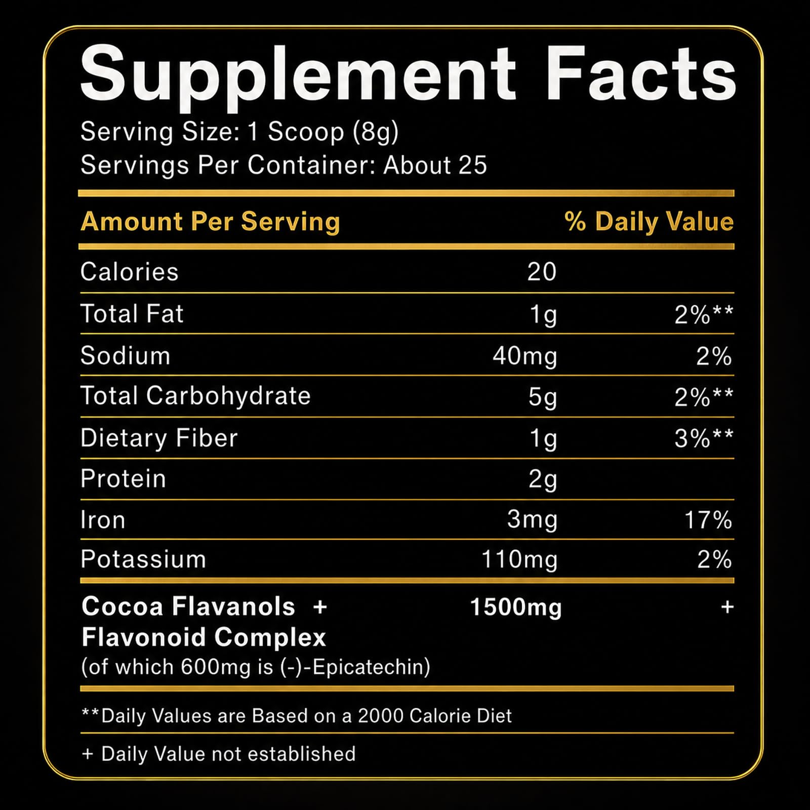 High flavanol cocoa for improved performance