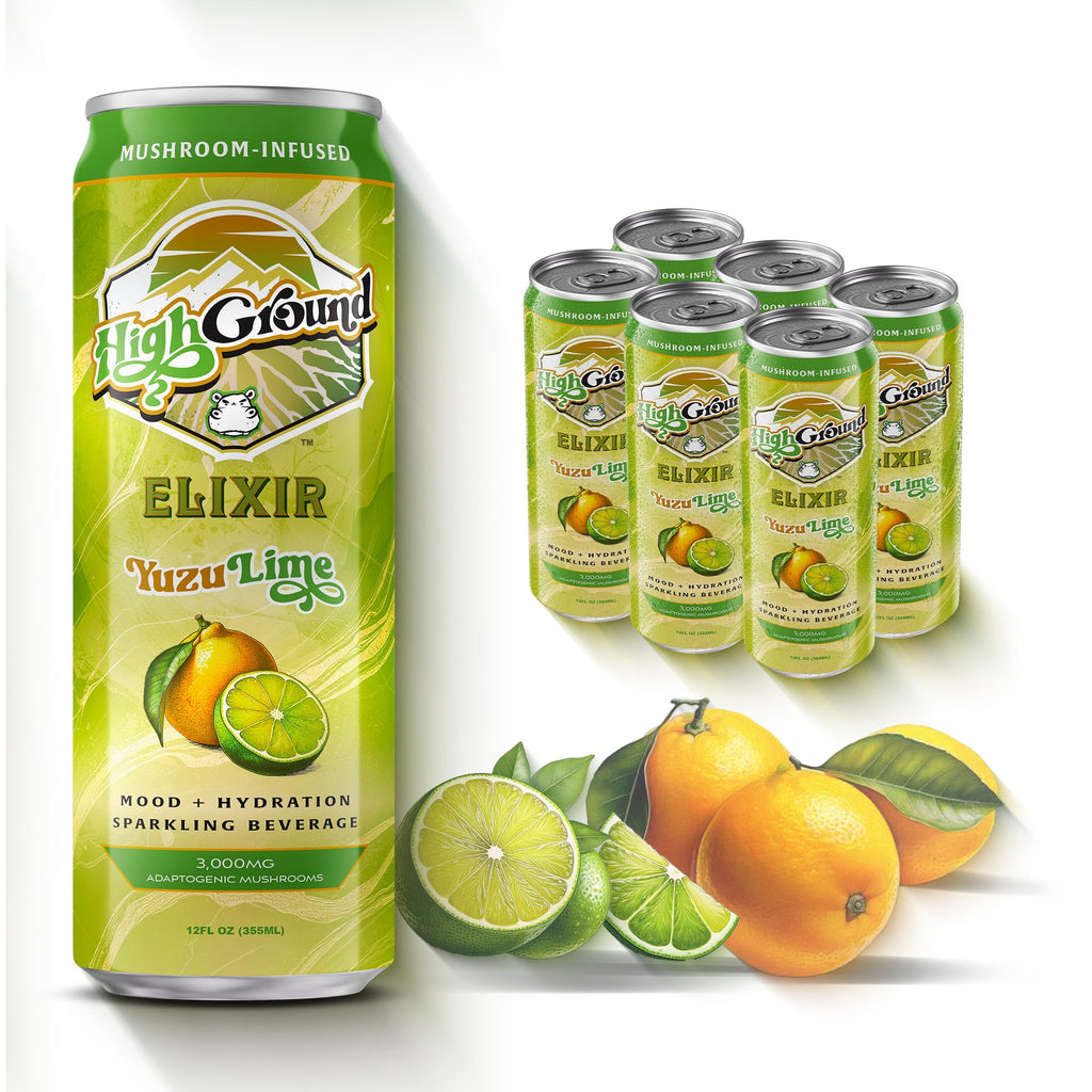 High Ground Elixir mushroom seltzer