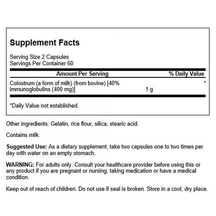 high Ig colostrum for immunity