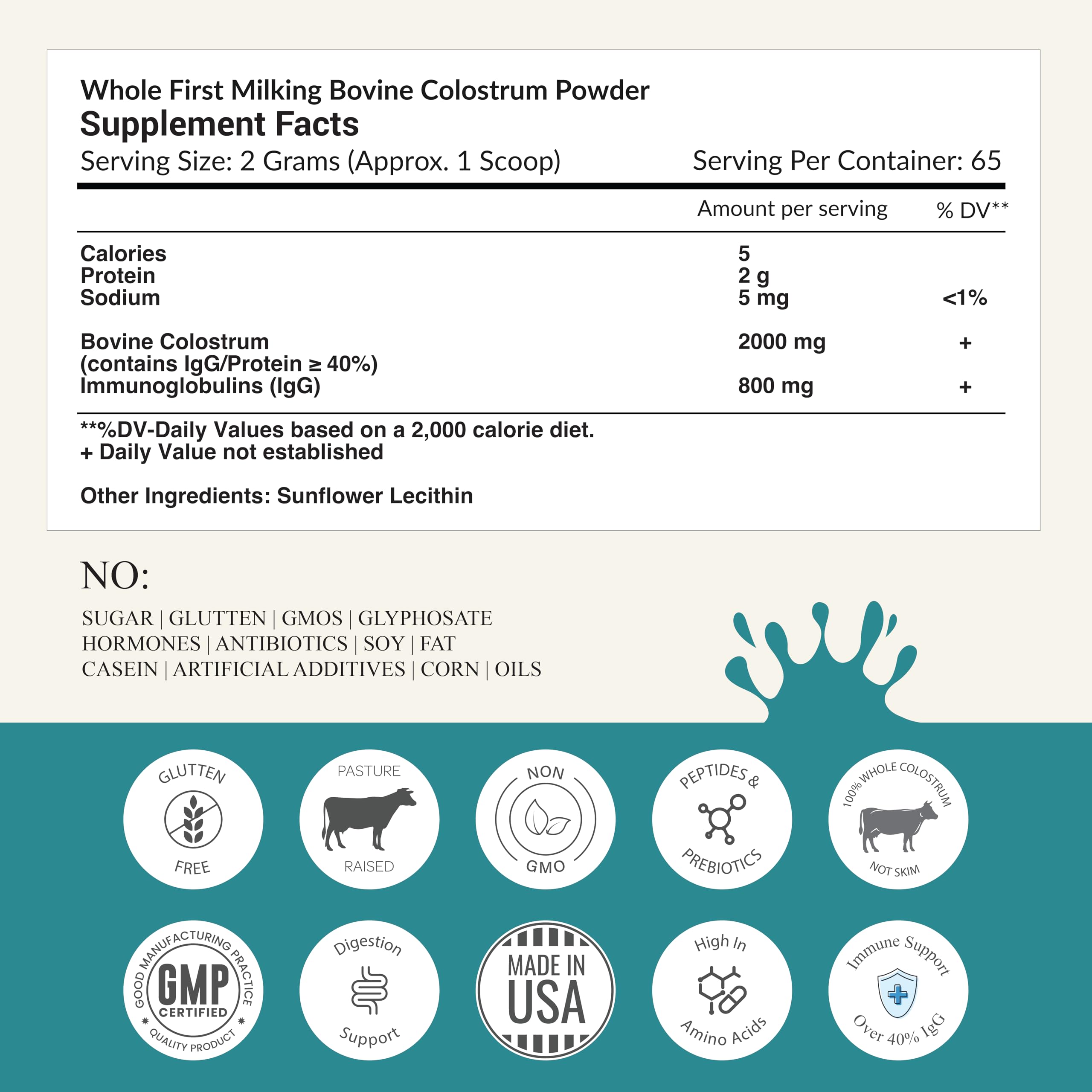 high IgG colostrum powder benefits