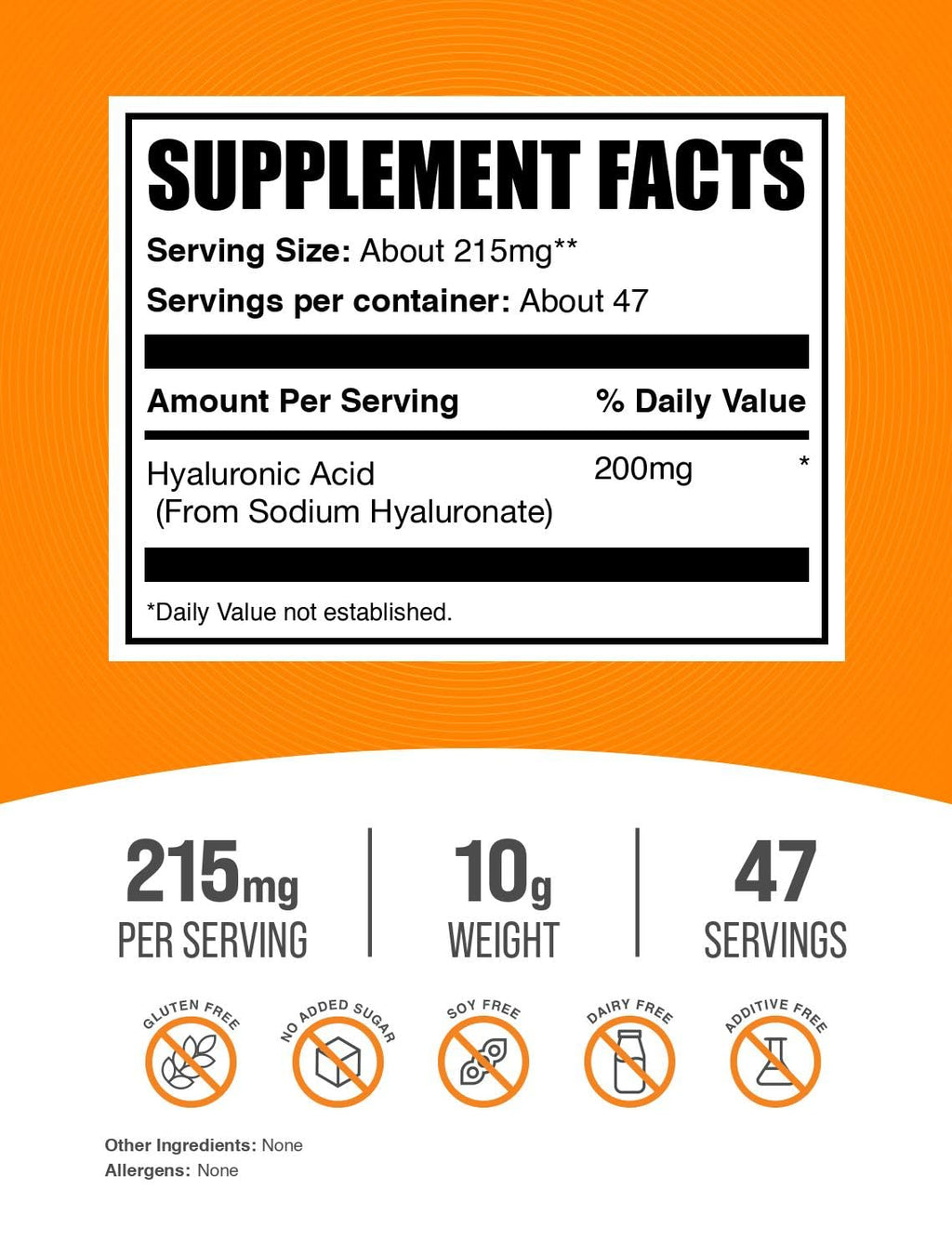high molecular weight hyaluronic acid supplement