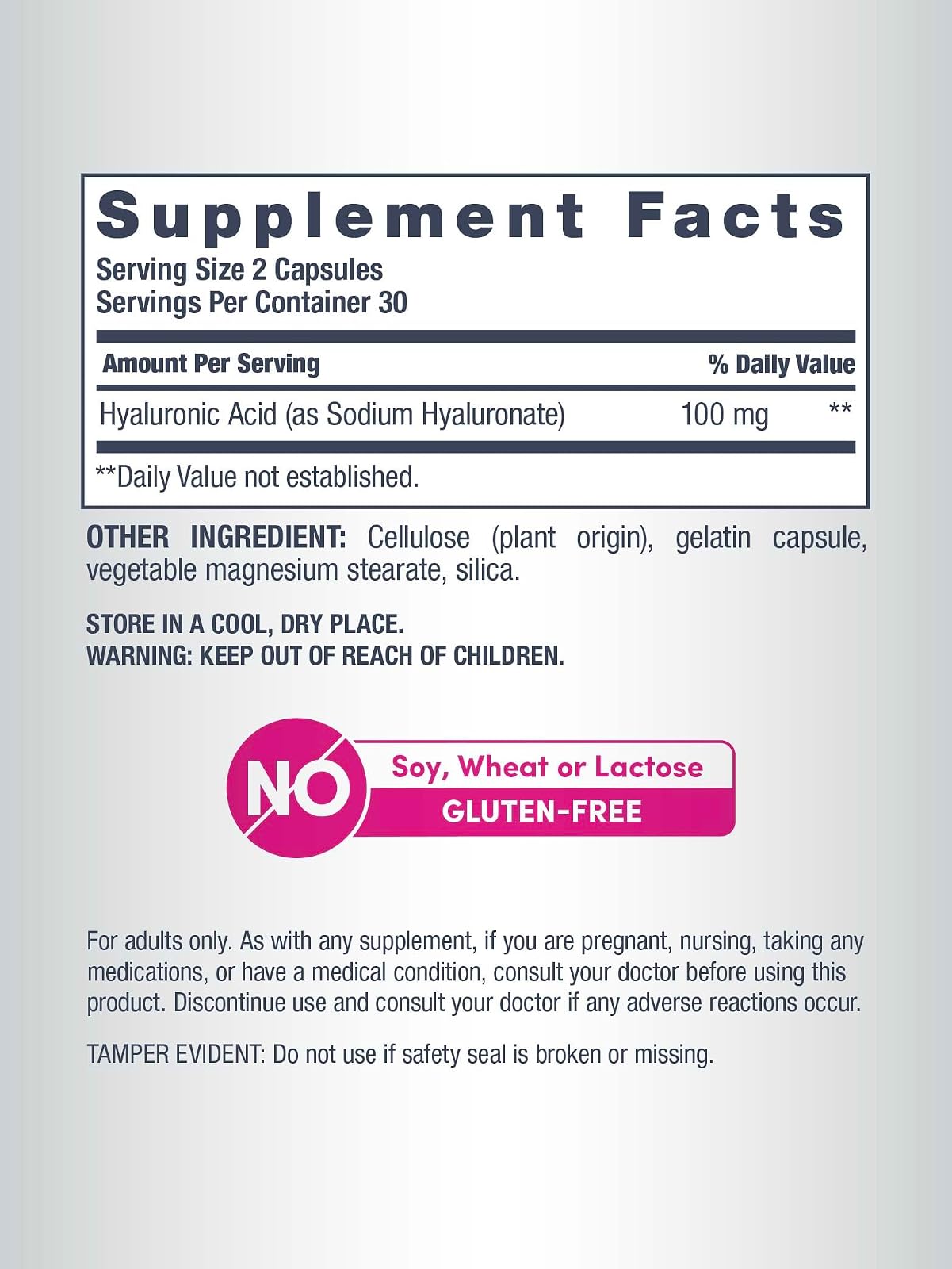 high molecular weight hyaluronic acid supplement