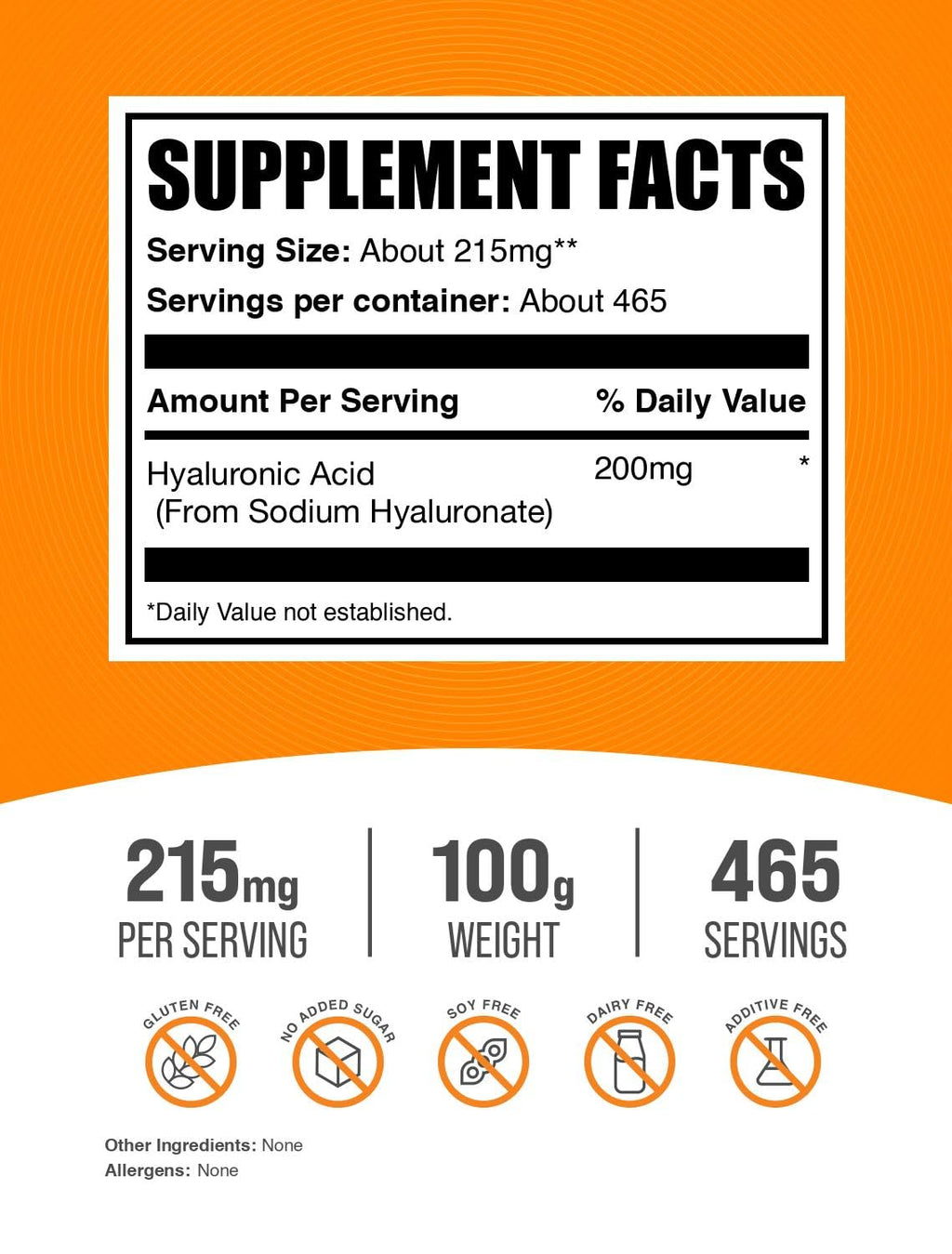 High molecular weight hyaluronic acid supplement