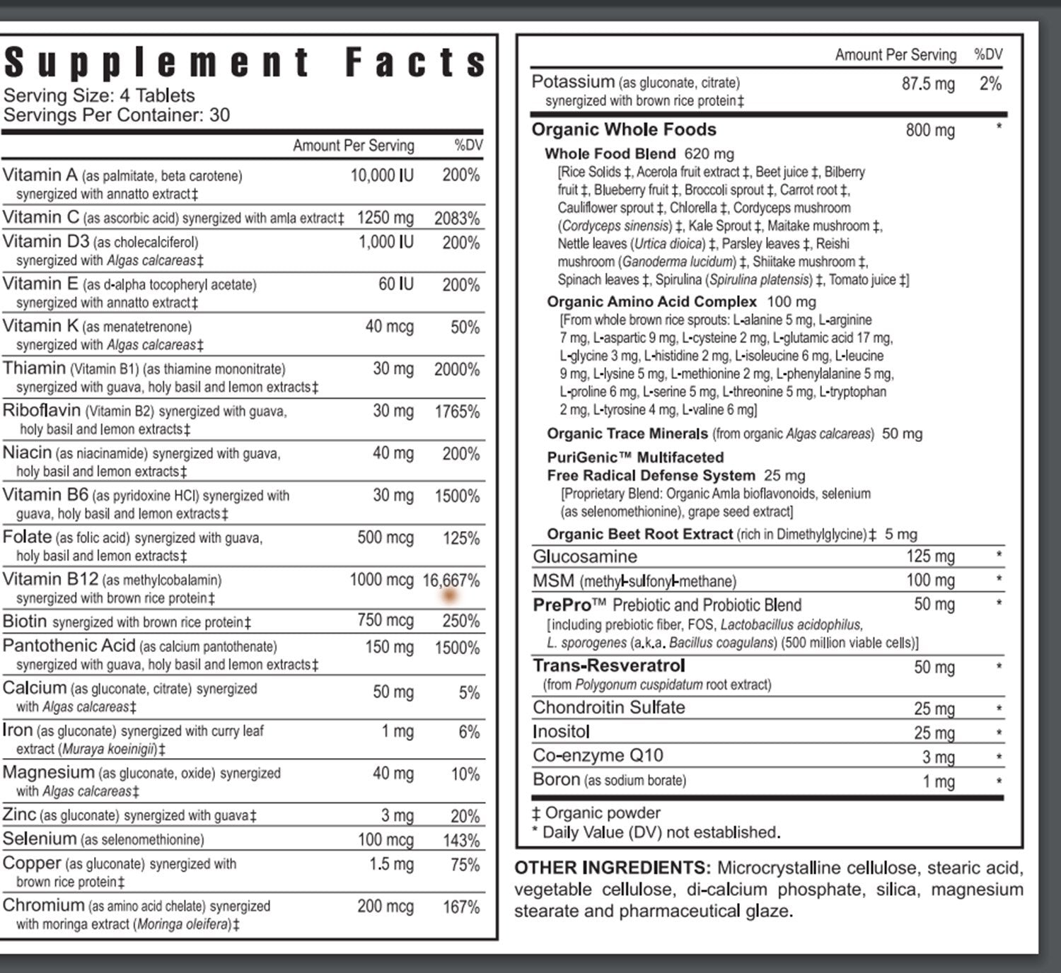 High ORAC antioxidant supplement