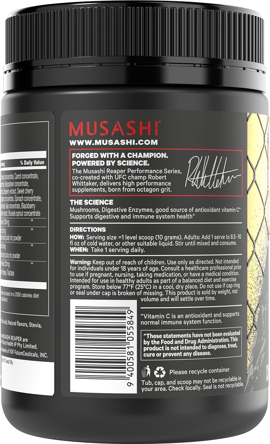 High performance pre workout supplement