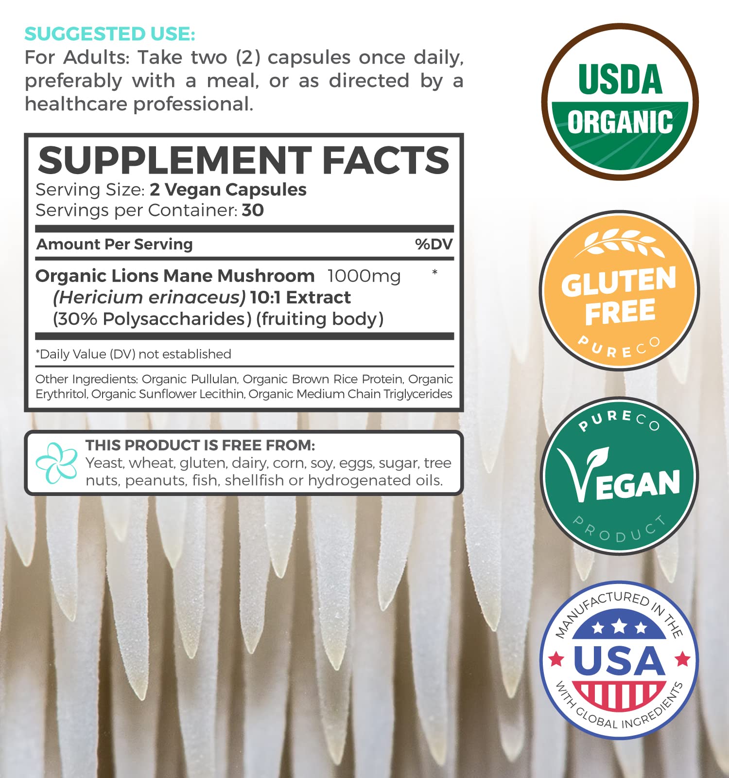 high polysaccharides mushroom capsules