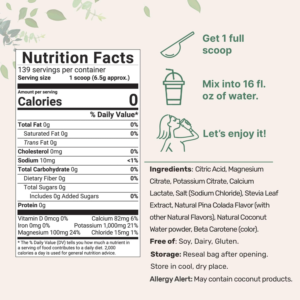 High potassium coconut water powder