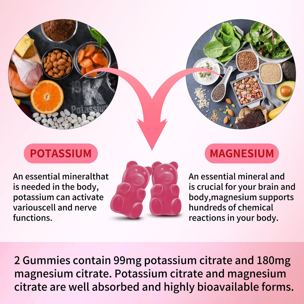 High potassium gummies for leg cramps relief