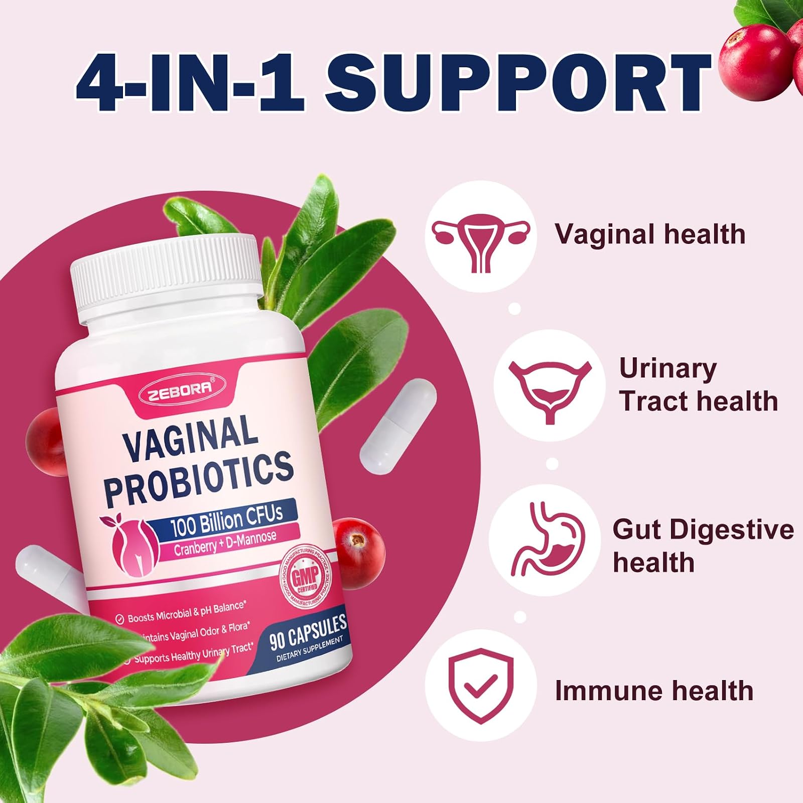 high potency 100 billion CFUs probiotics