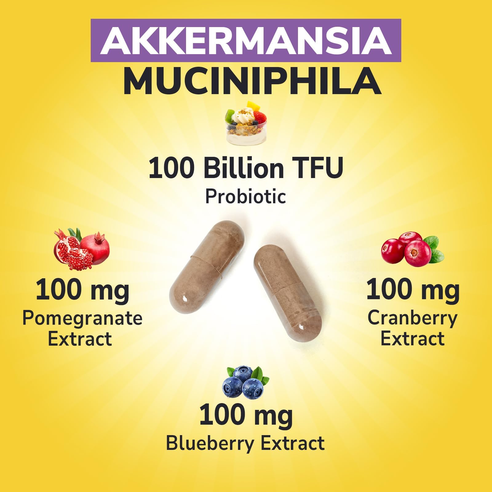 high potency 100 billion TFU probiotics