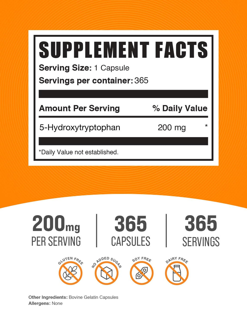 High potency 5-HTP supplement