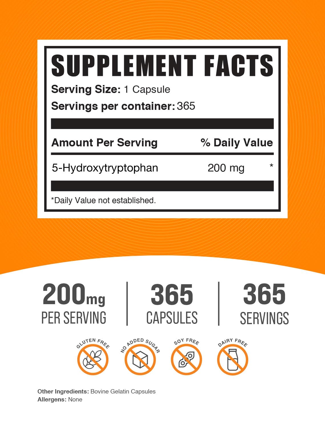 High potency 5-HTP supplement