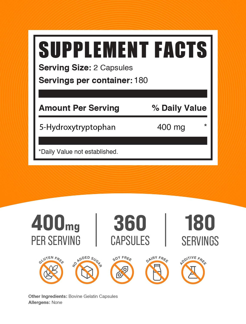 High potency 5-HTP supplement