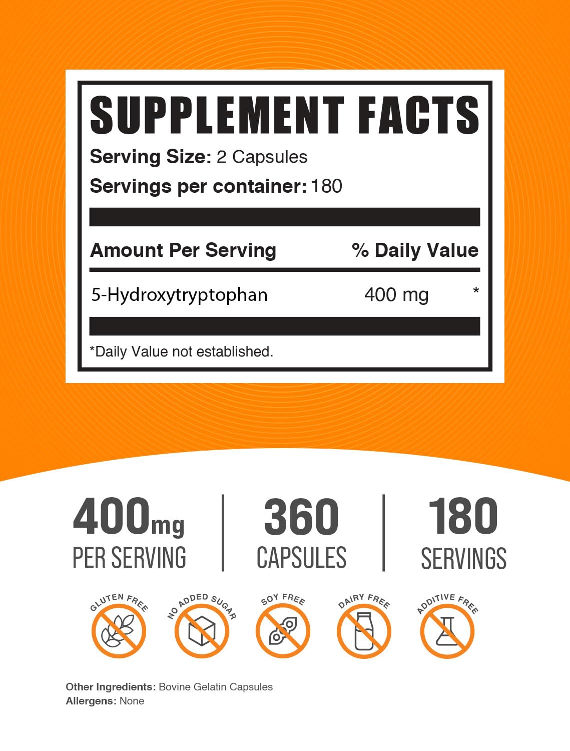 High potency 5-HTP supplement