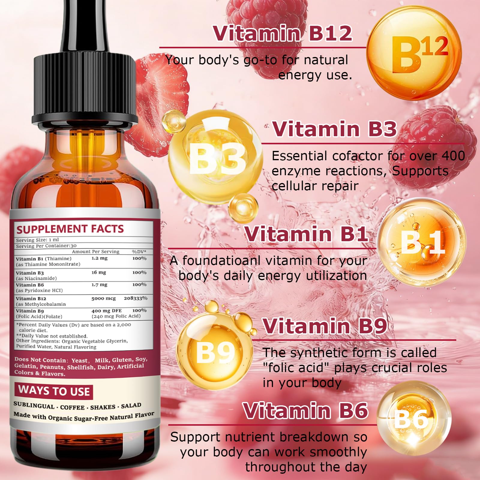 High potency 5000 mcg B12 drops