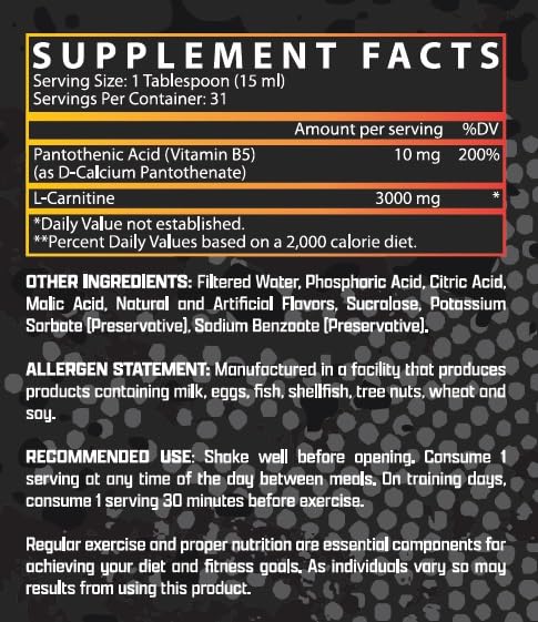 high potency acetyl l-carnitine formula
