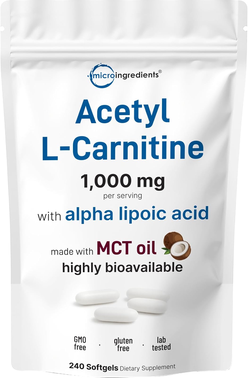 high potency acetyl l-carnitine softgels