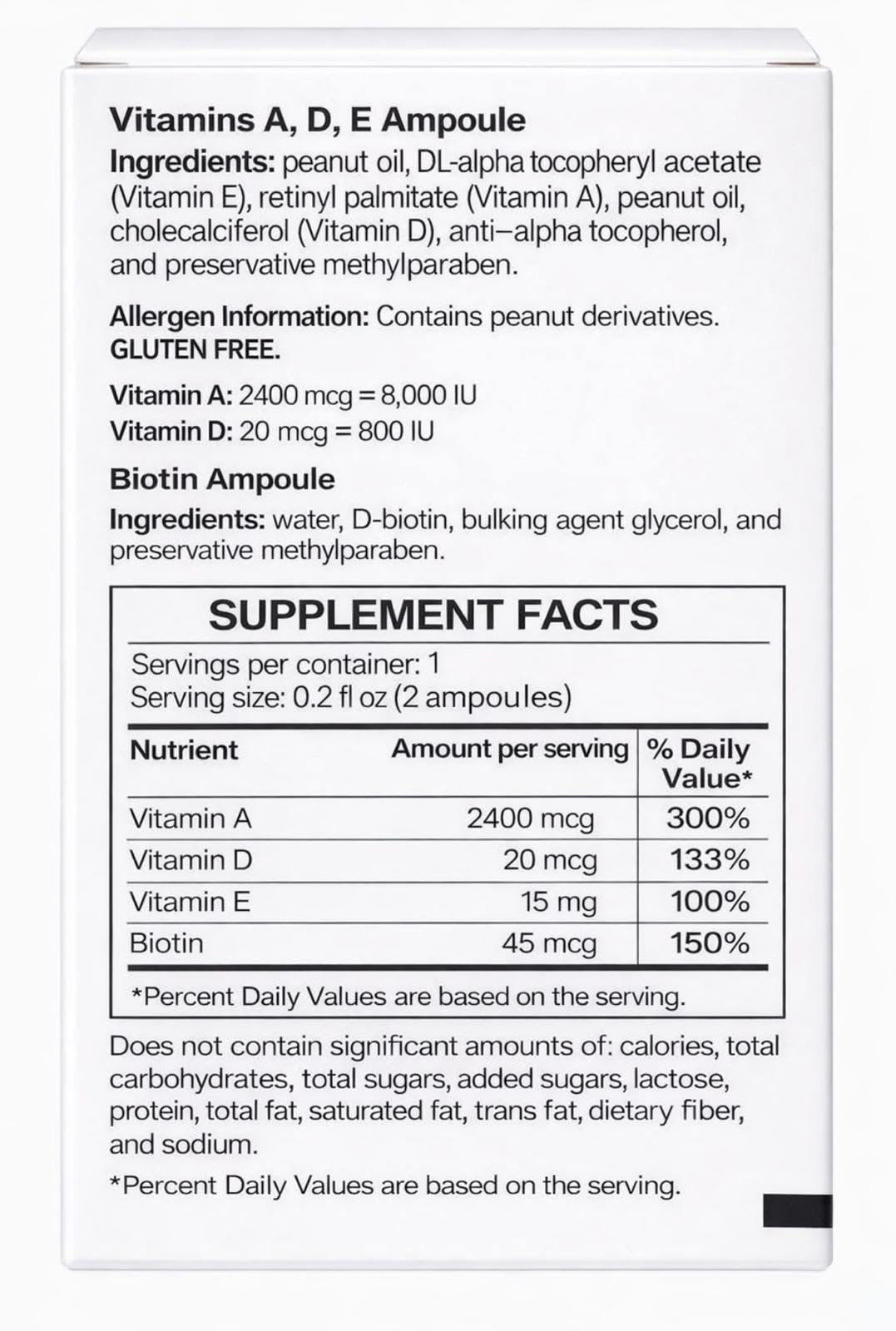 High potency Adeforte Biotin ampoules