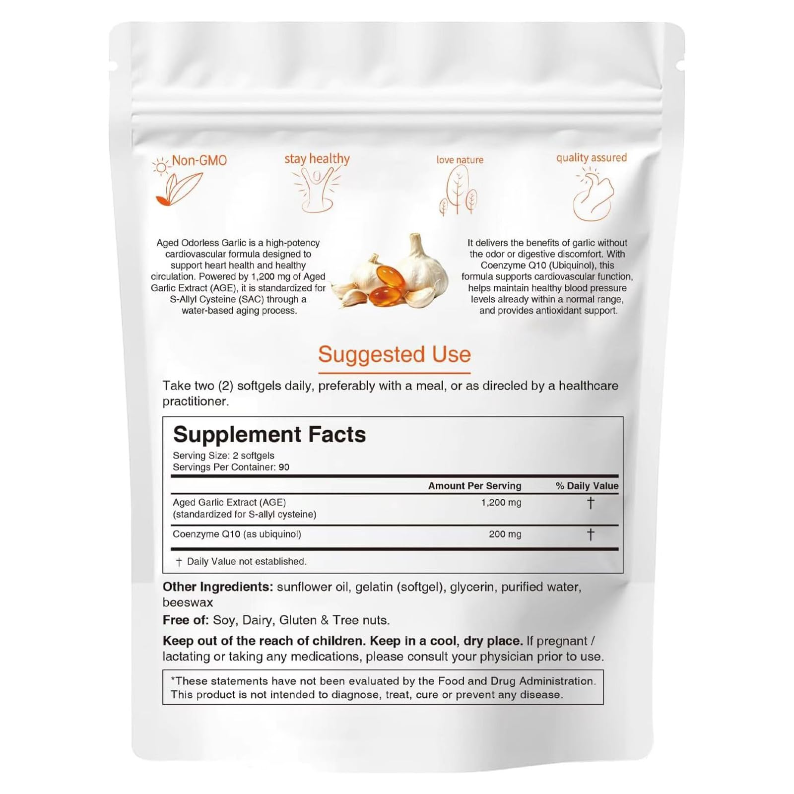 High potency aged garlic capsules