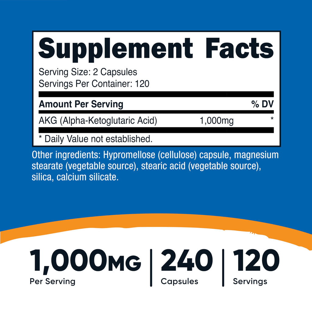 high potency AKG capsules for recovery