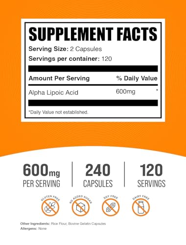 high potency alpha lipoic acid capsules