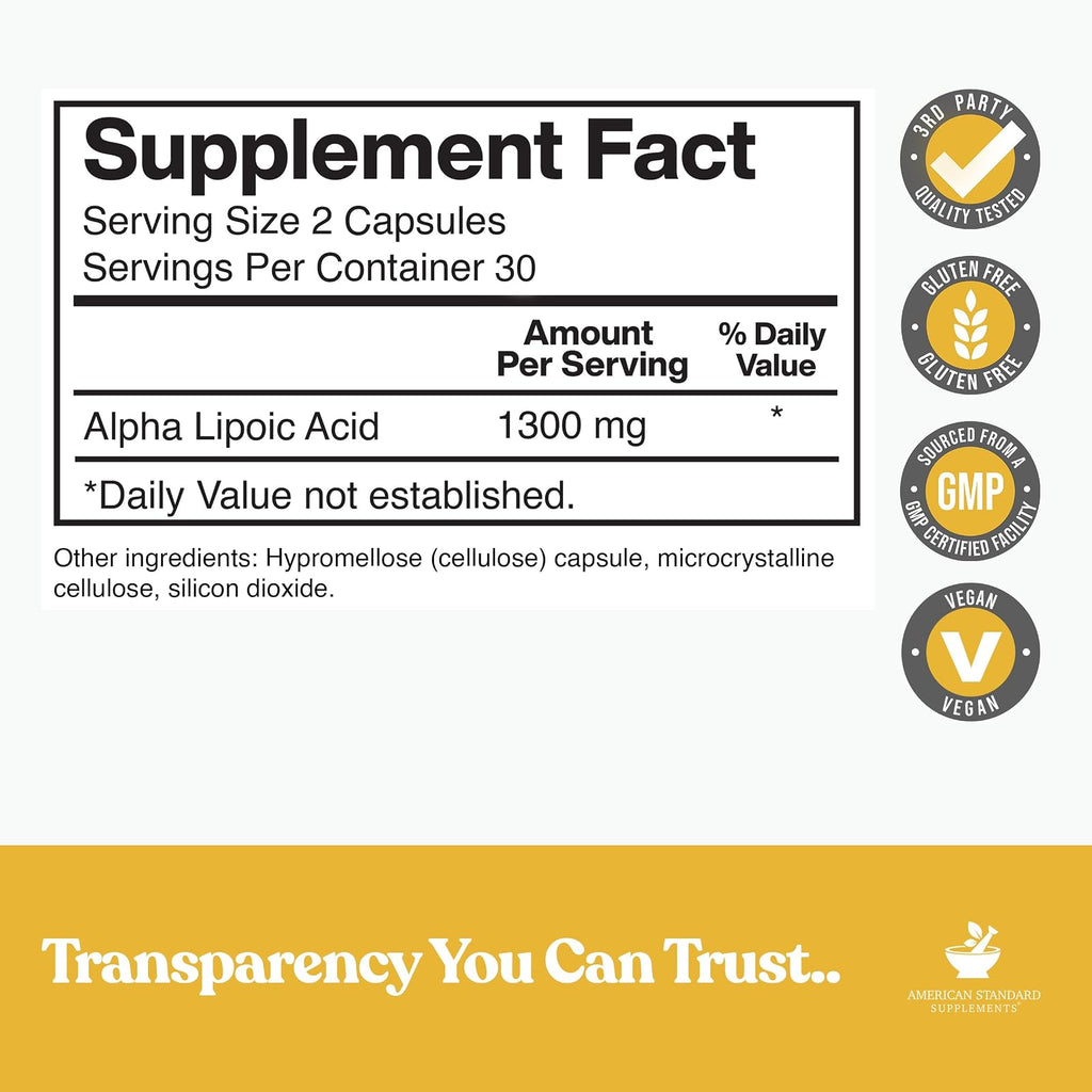 high potency alpha lipoic acid capsules