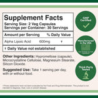 high potency alpha lipoic acid capsules