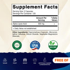 High potency alpha lipoic acid supplement