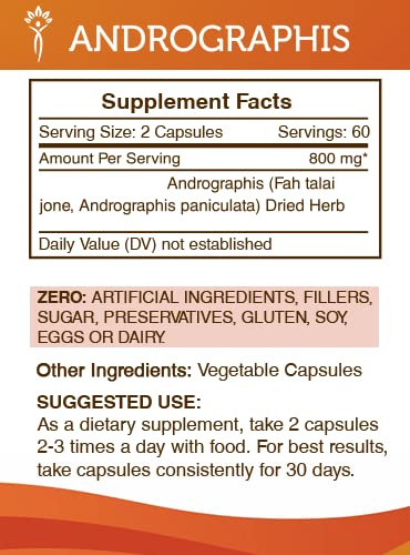 High potency Andrographis 800 mg