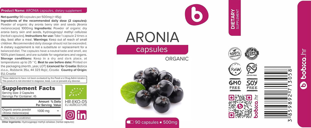 high potency aronia berry capsules