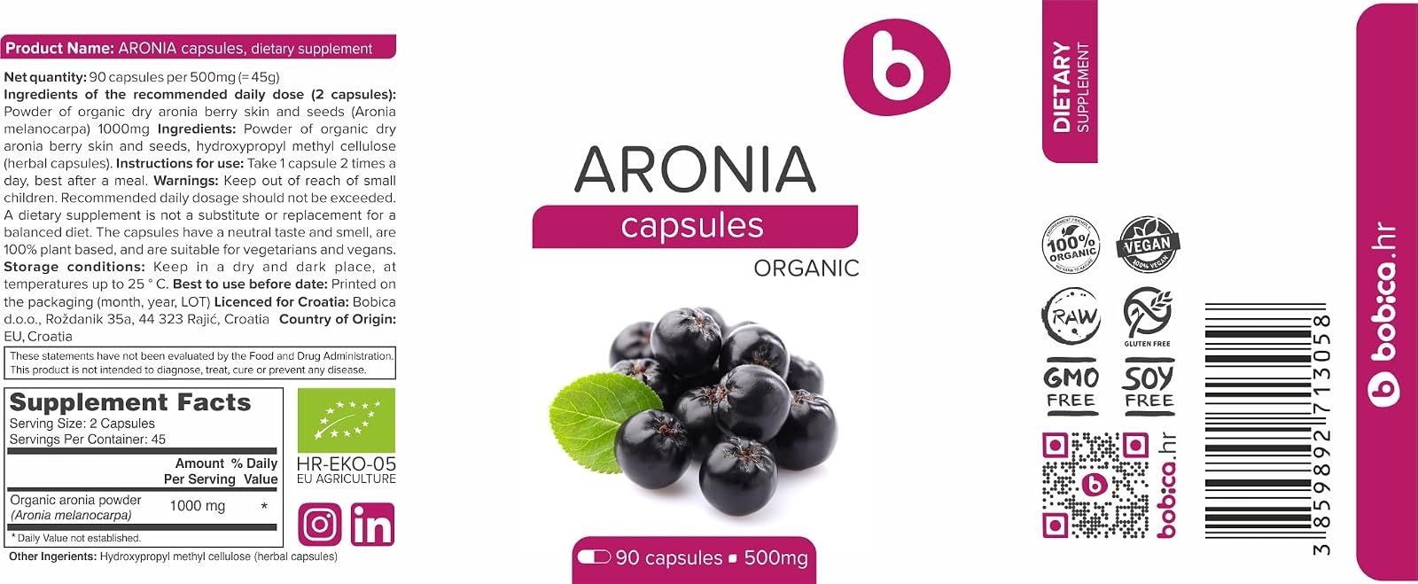 high potency aronia berry capsules