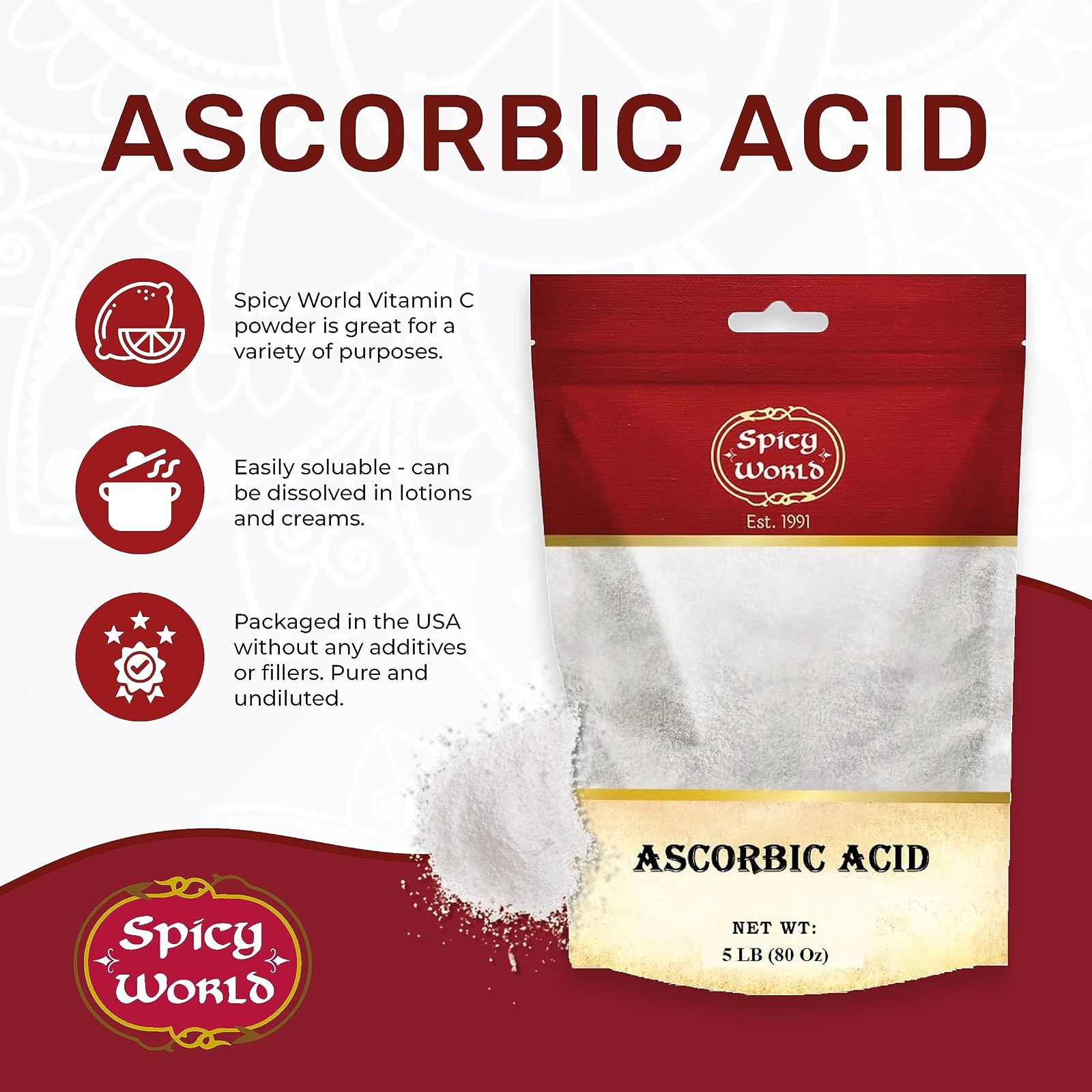high potency ascorbic acid supplement