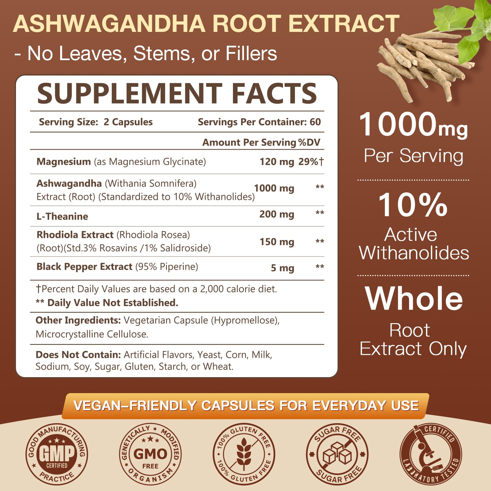 high potency ashwagandha 1000 mg supplement