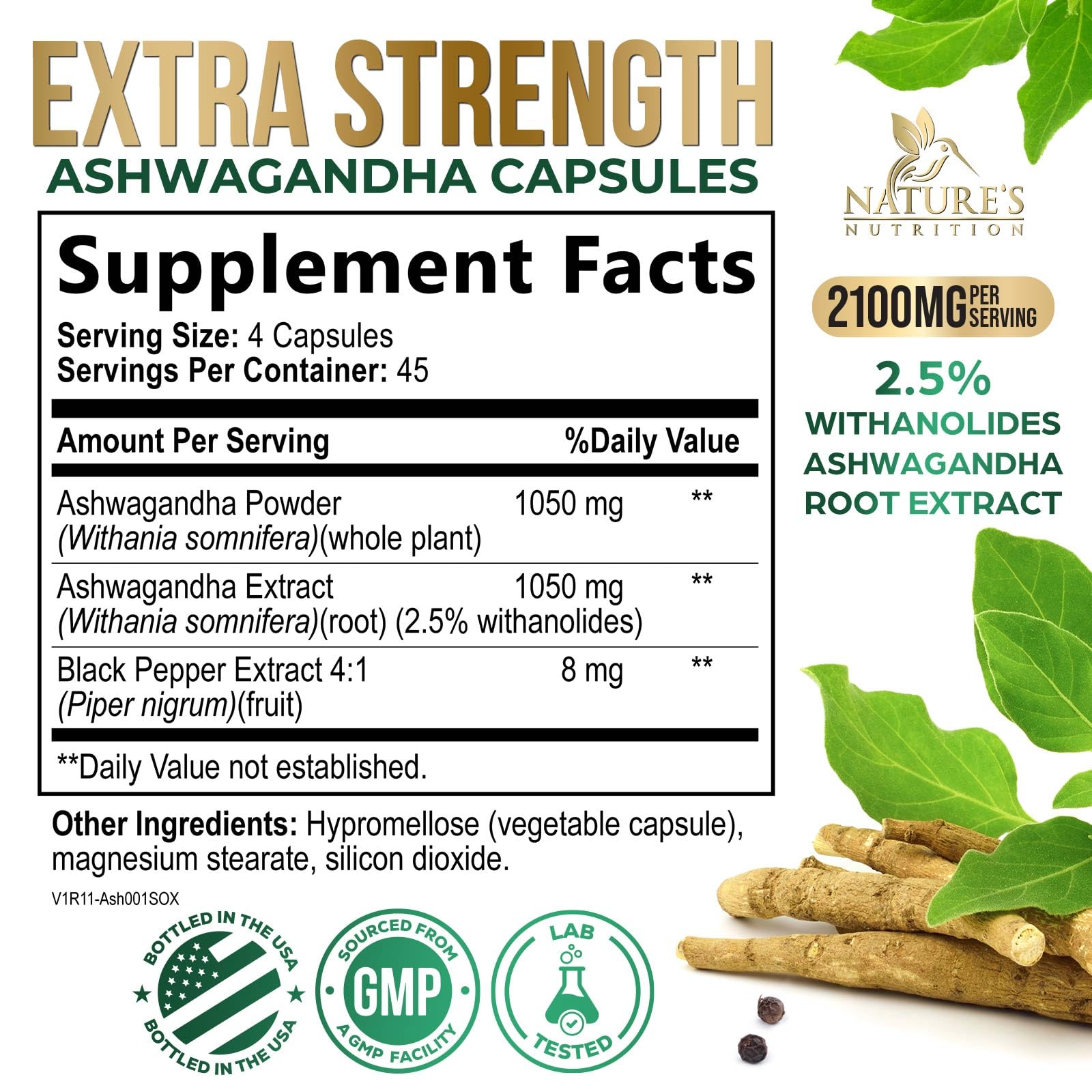 high potency ashwagandha 1500 mg