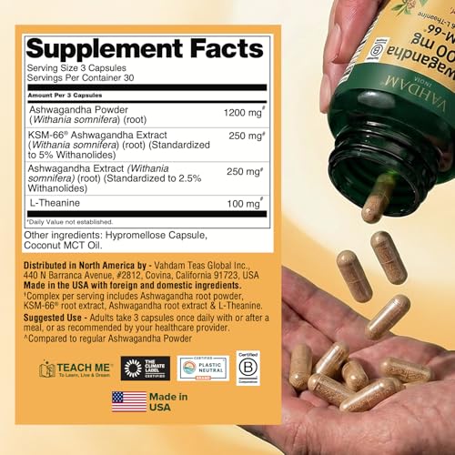 high potency ashwagandha 1800 mg capsules