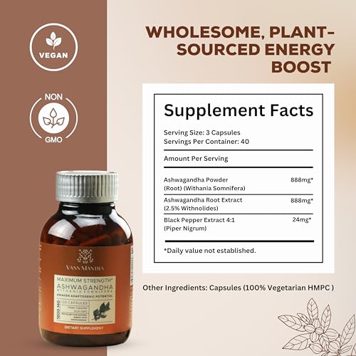 high potency ashwagandha 1800mg capsules