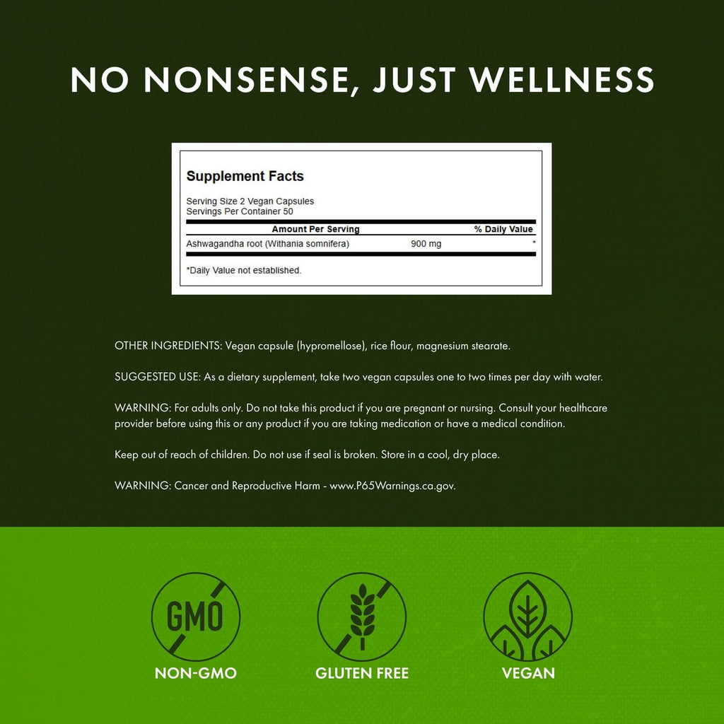 high potency ashwagandha 450 mg supplement