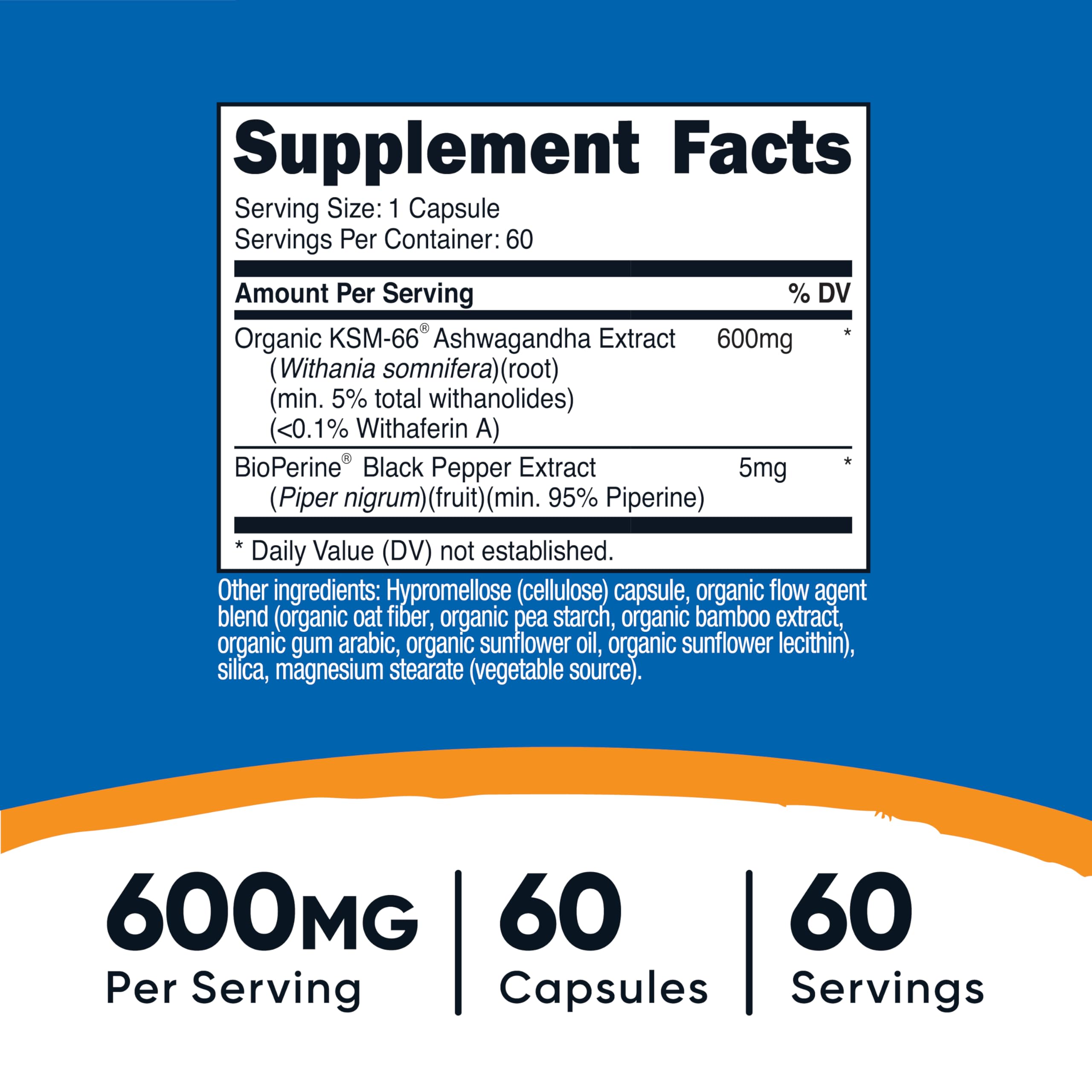 high potency ashwagandha 600mg formula
