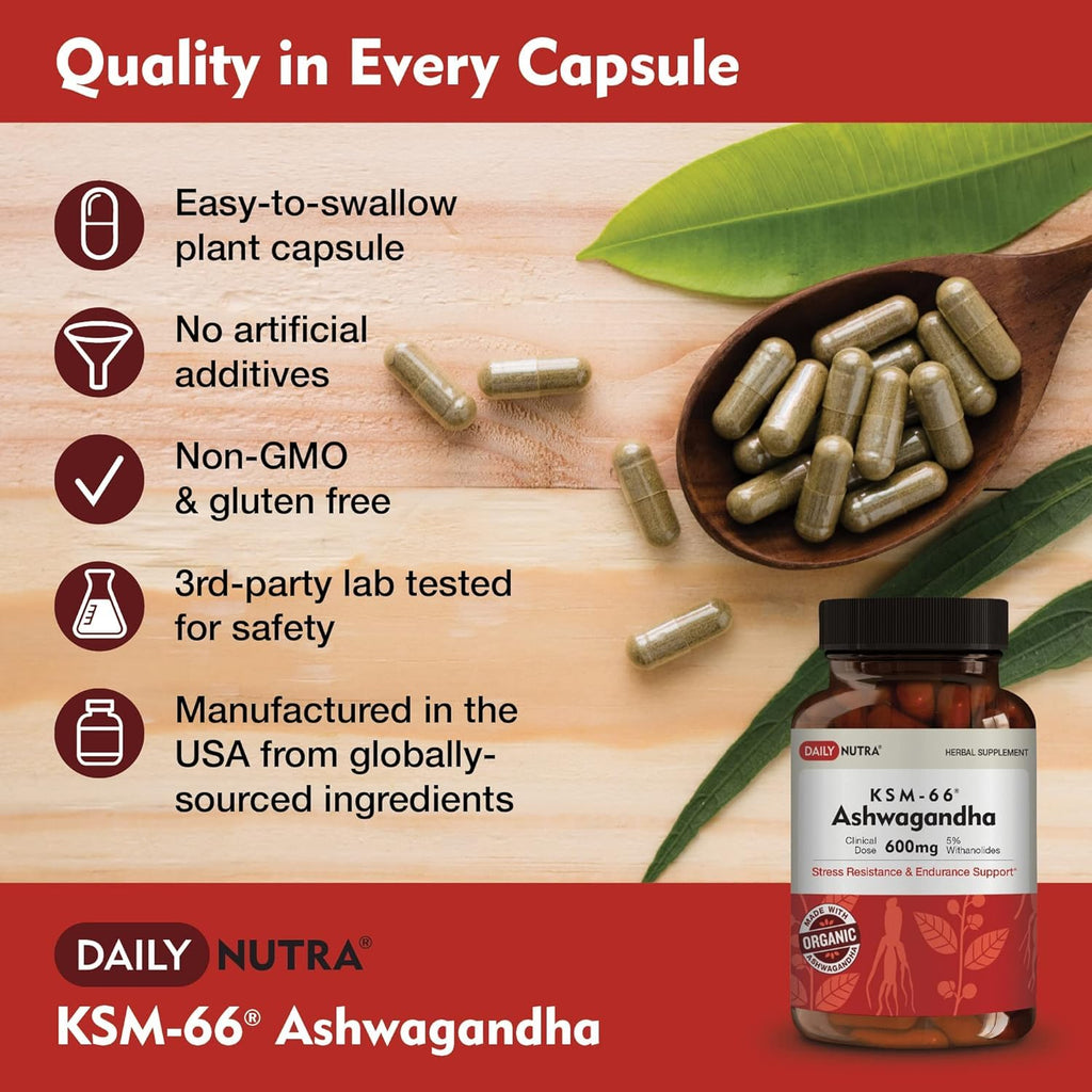 High potency ashwagandha capsules 600 mg