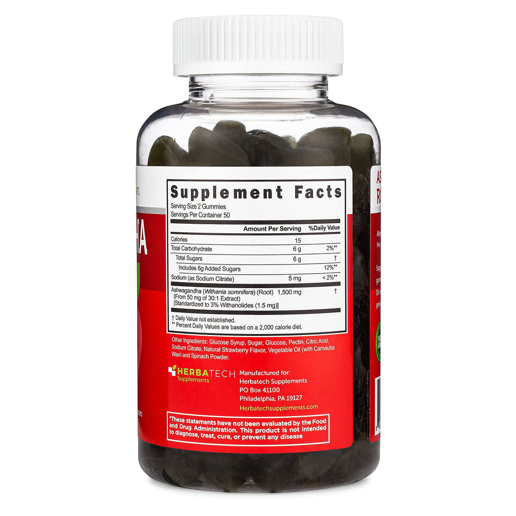 high potency ashwagandha gummies 1500mg