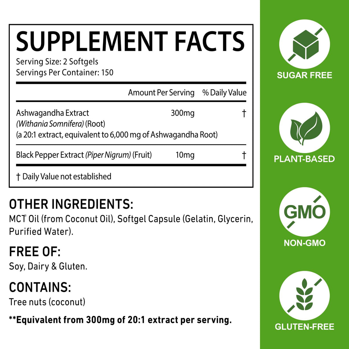 high potency Ashwagandha softgels