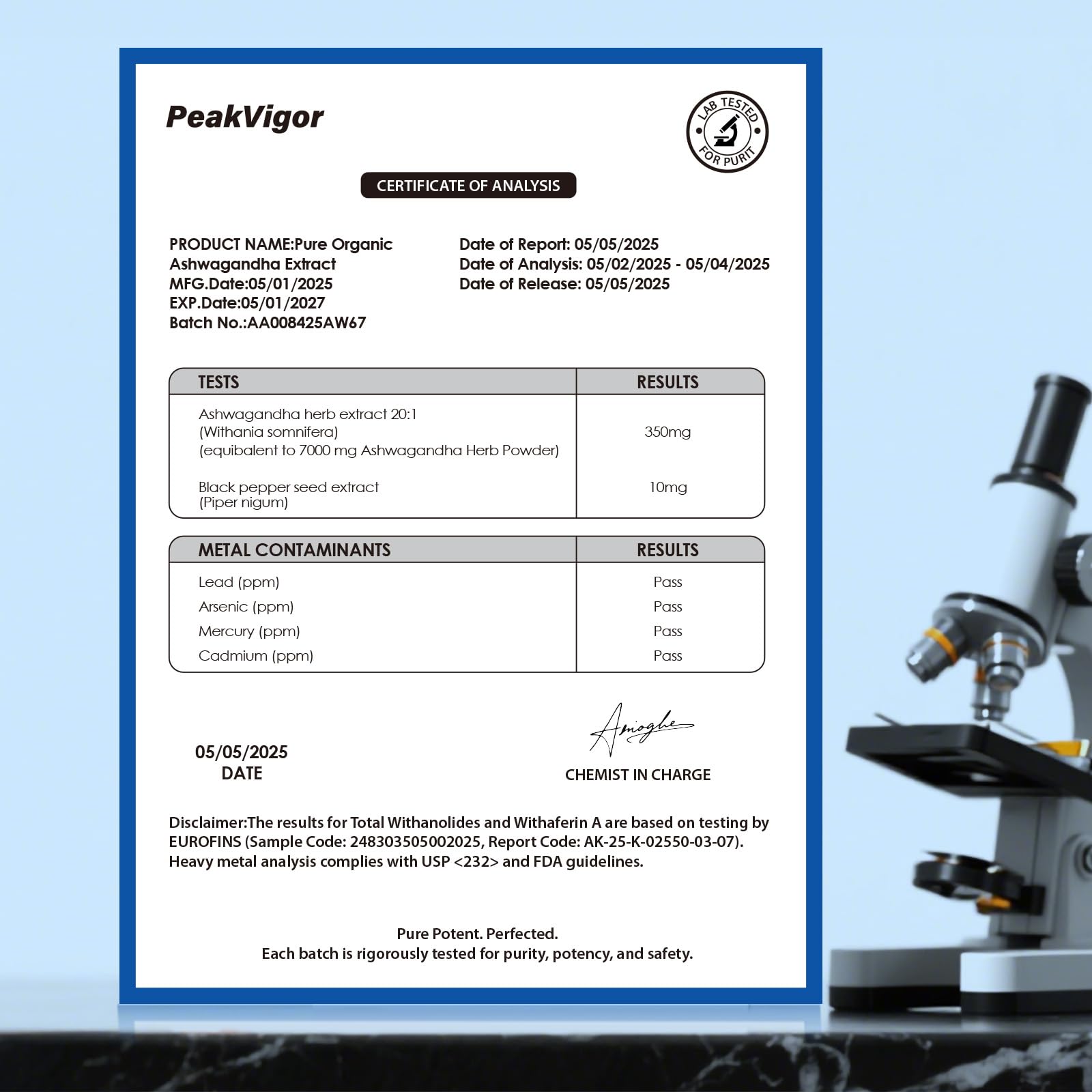 high potency ashwagandha supplement