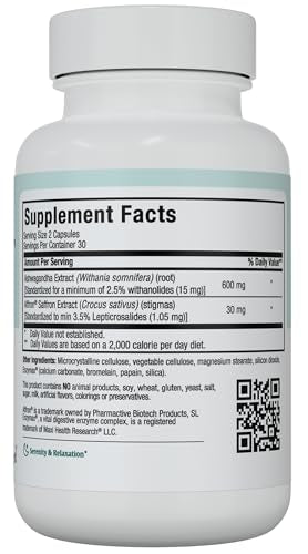 high potency ashwagandha with saffron extract