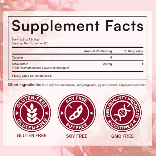 High potency astaxanthin for vitality