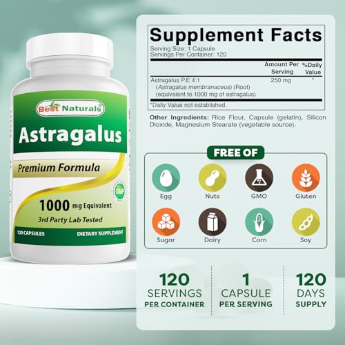 high potency astragalus capsules 1000 mg