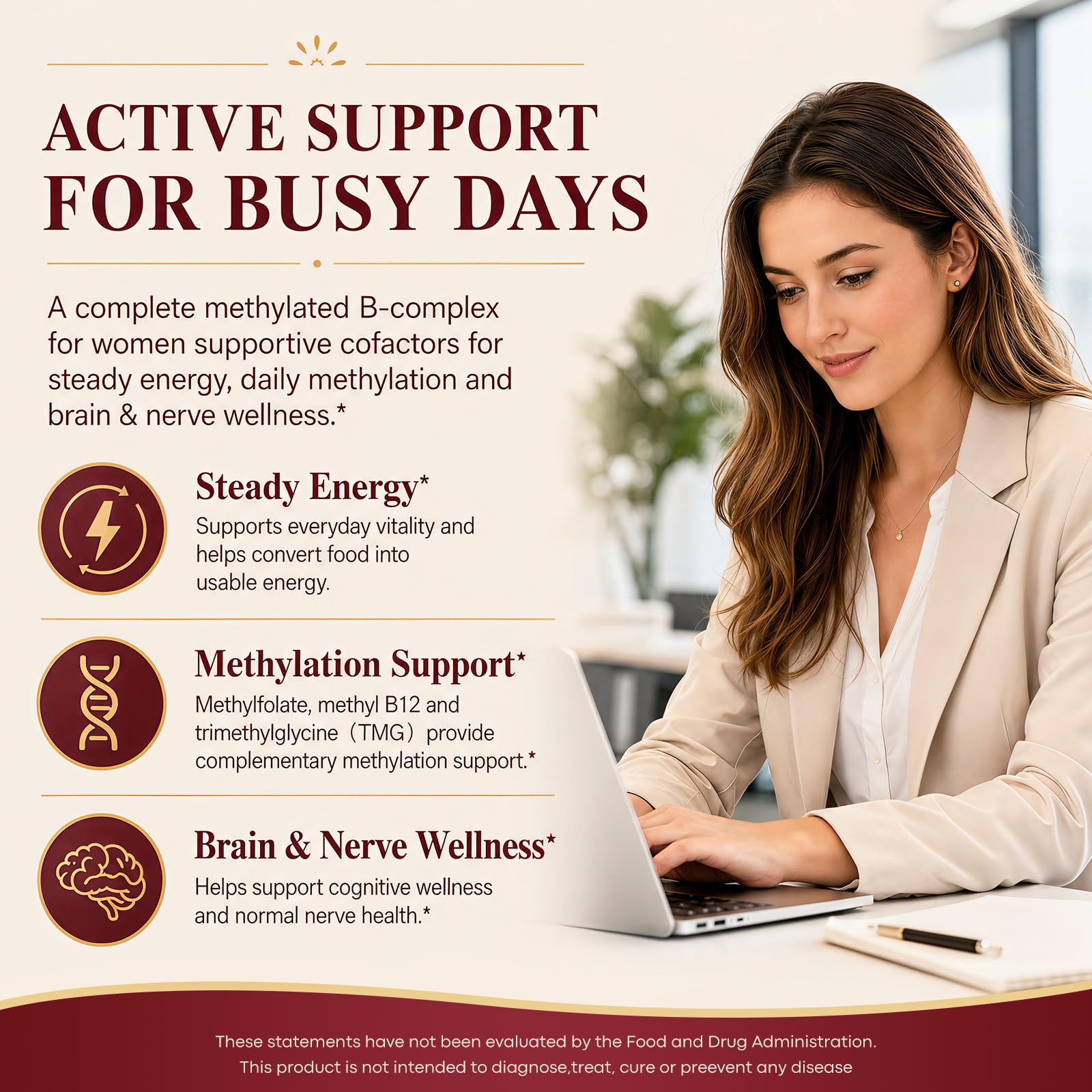 High potency B vitamins for energy