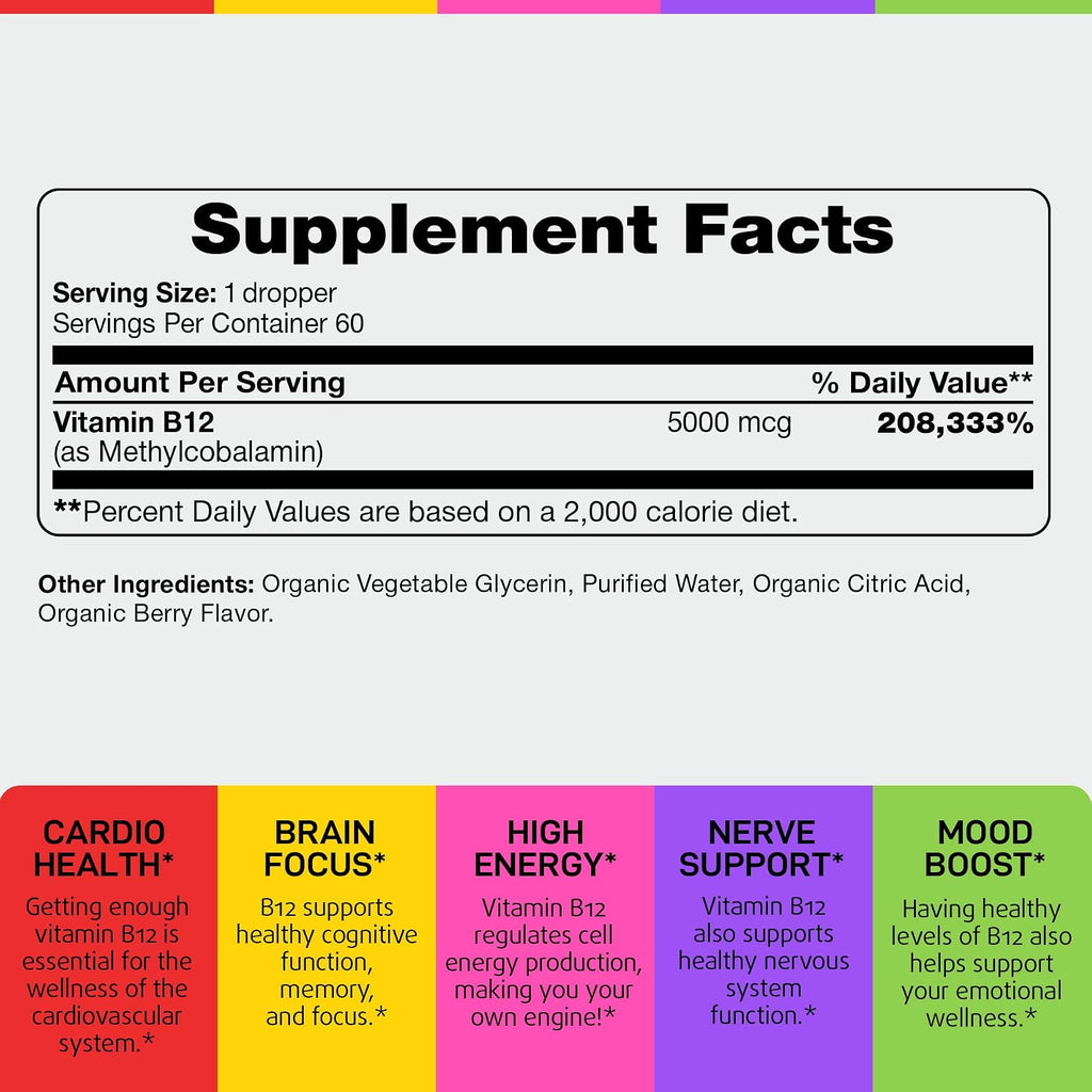 high potency B12 drops 5000 mcg